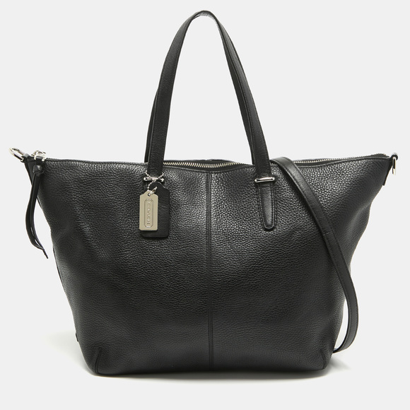 Coach | Bags | Coach Black Leather Bleecker Zip Tote | Poshmark